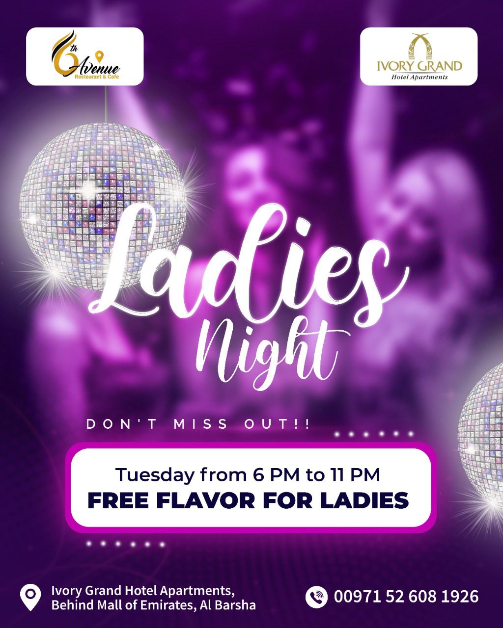 Ladies Night - Ivory Grand Hotel Apartments